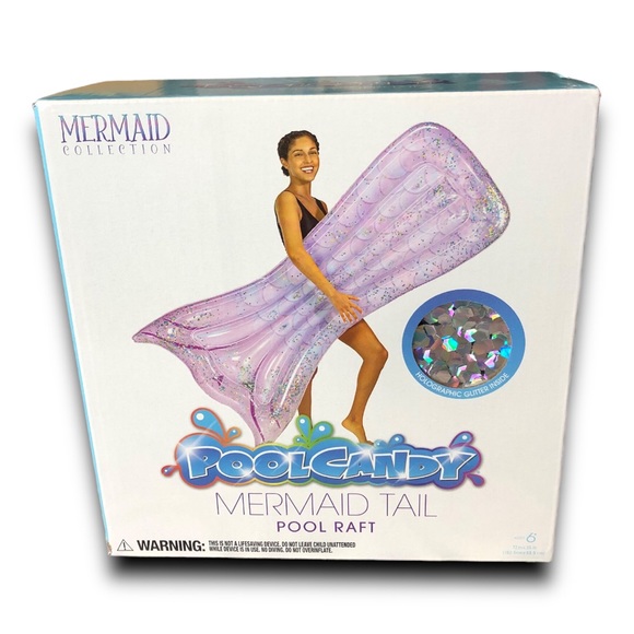 Pool Candy | Games | Pool Candy 6ft Mermaid Tail Pool Floaty Purple ...